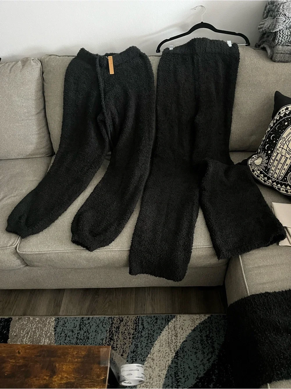 SKIMS | Pants & Jumpsuits | Skims Black Cozy Sherpa Bell Bottom And ...